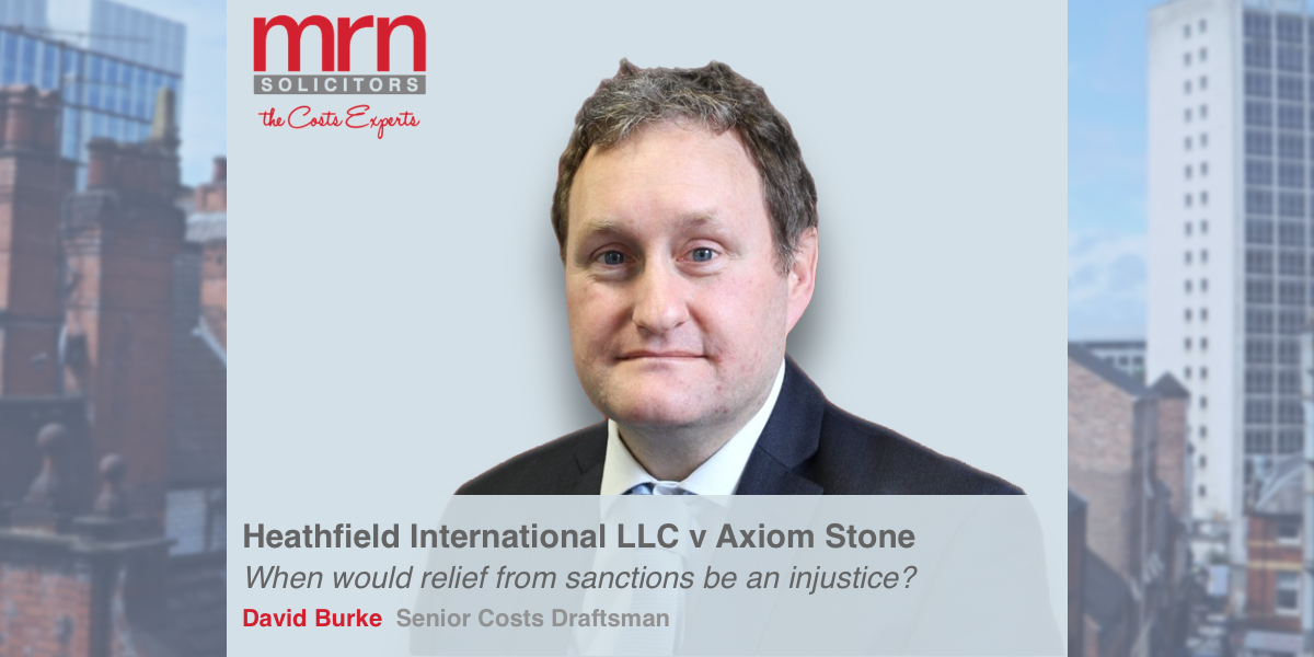 When would Relief from Sanctions be an injustice? - MRN